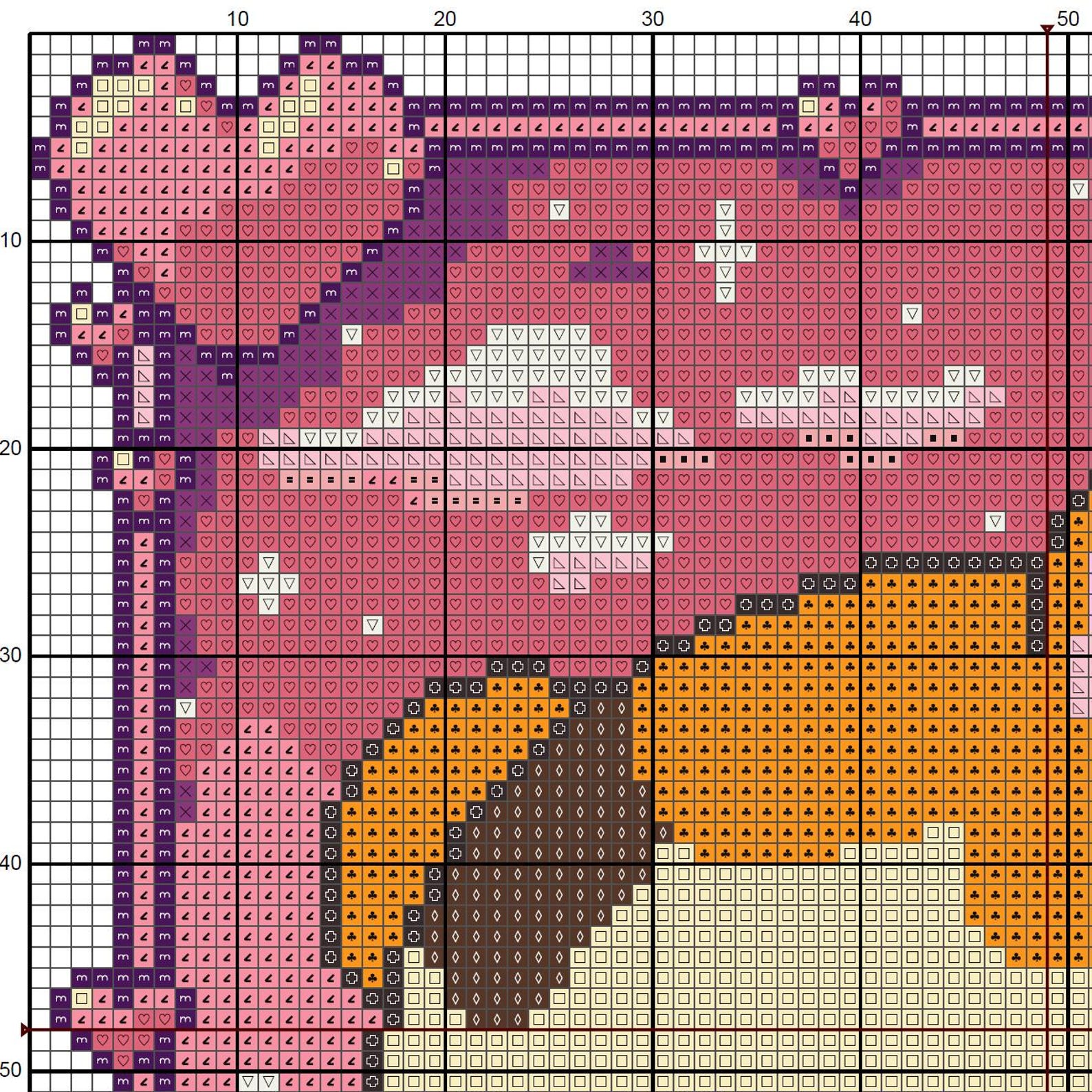 FFXIV Fat Cat Cross Stitch Pattern PDF - 11 DMC Colors Beginners Guide ...