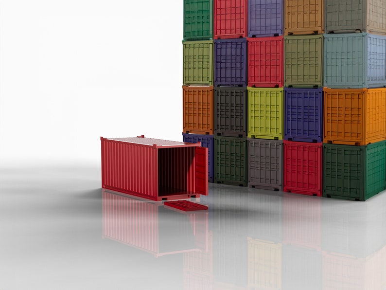 Shipping Container Long, 3D Print STL for Kids, Scale Model, STL for 3D ... Shipping Container Long, 3D Print STL for Kids, Scale Model, STL for 3D ...