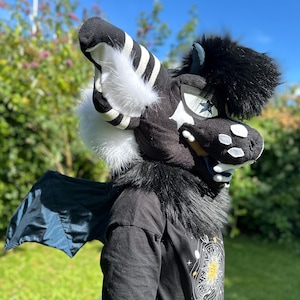Black and White Dragon Fursuit Premade - Etsy