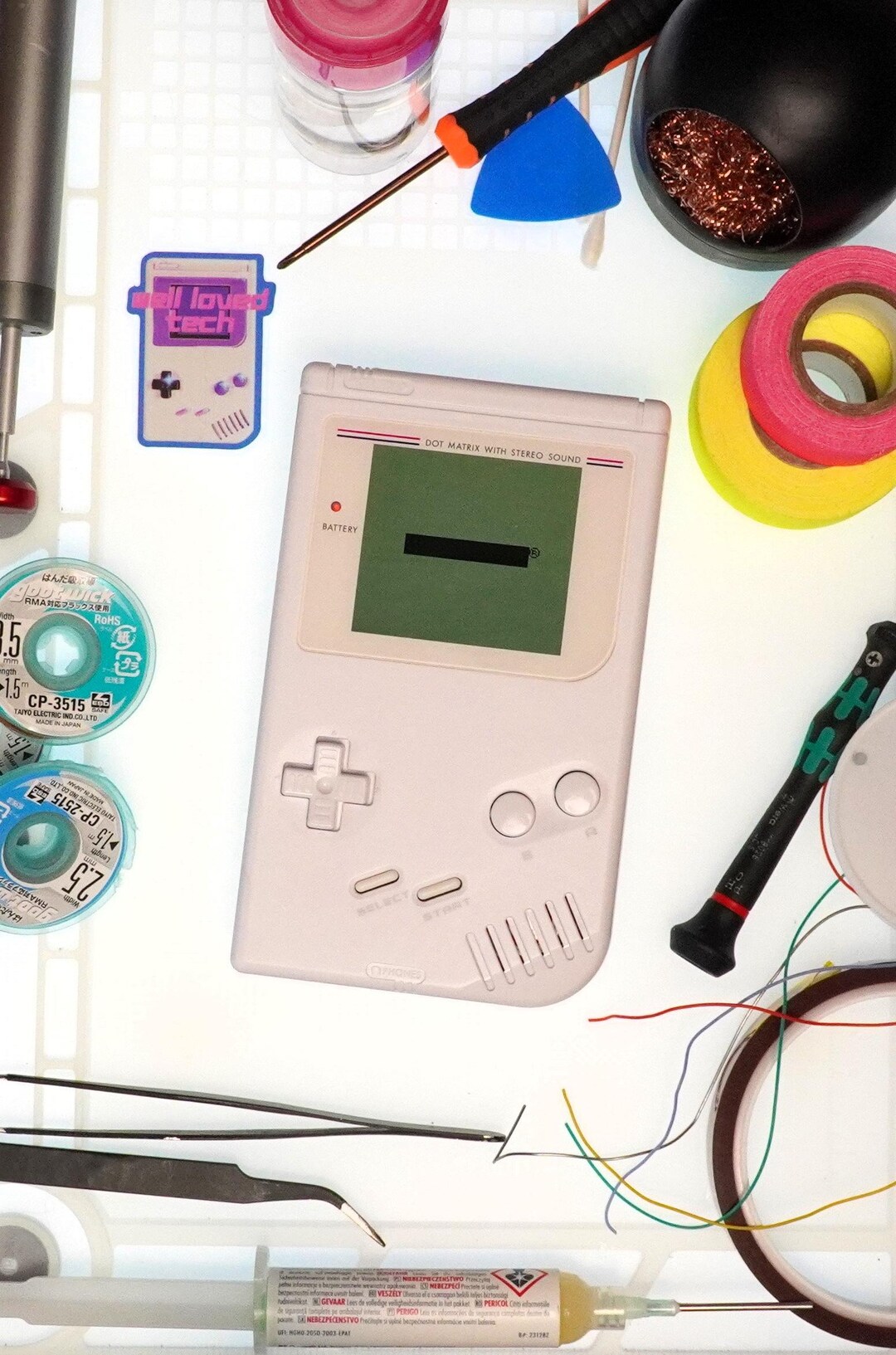 All White Game Boy W/ Backlit IPS Display & Tempered Glass Screen Lens ...