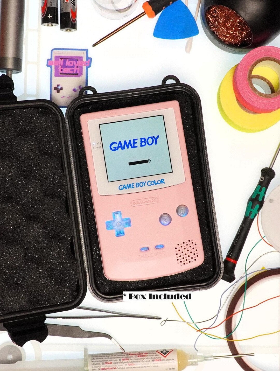 Backlit Game Boy Color W/ USB-C Charging & Backlit Buttons (made to ...