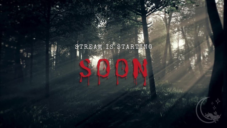 Spooky Forest Starting Soon Screen - Etsy