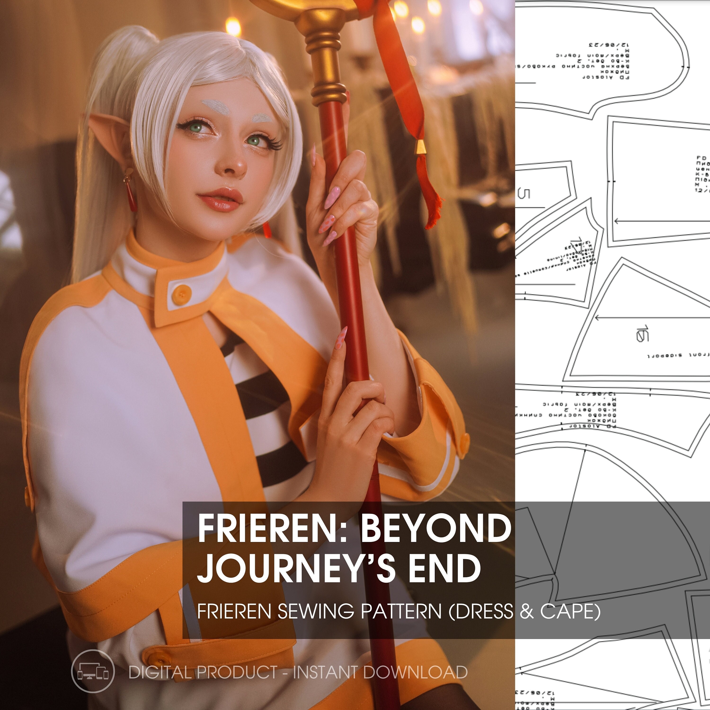 Frieren Cosplay Costume DIY PDF Pattern Digital Product - Etsy