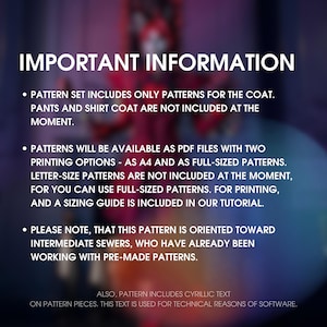 Hazbin Hotel Alastor Radio Demon PDF Cosplay Pattern Coat Only ...