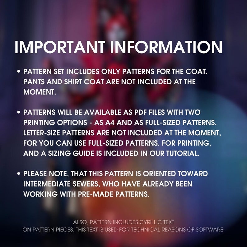 Hazbin Hotel Alastor Radio Demon PDF Cosplay Pattern Coat Only Digital ...