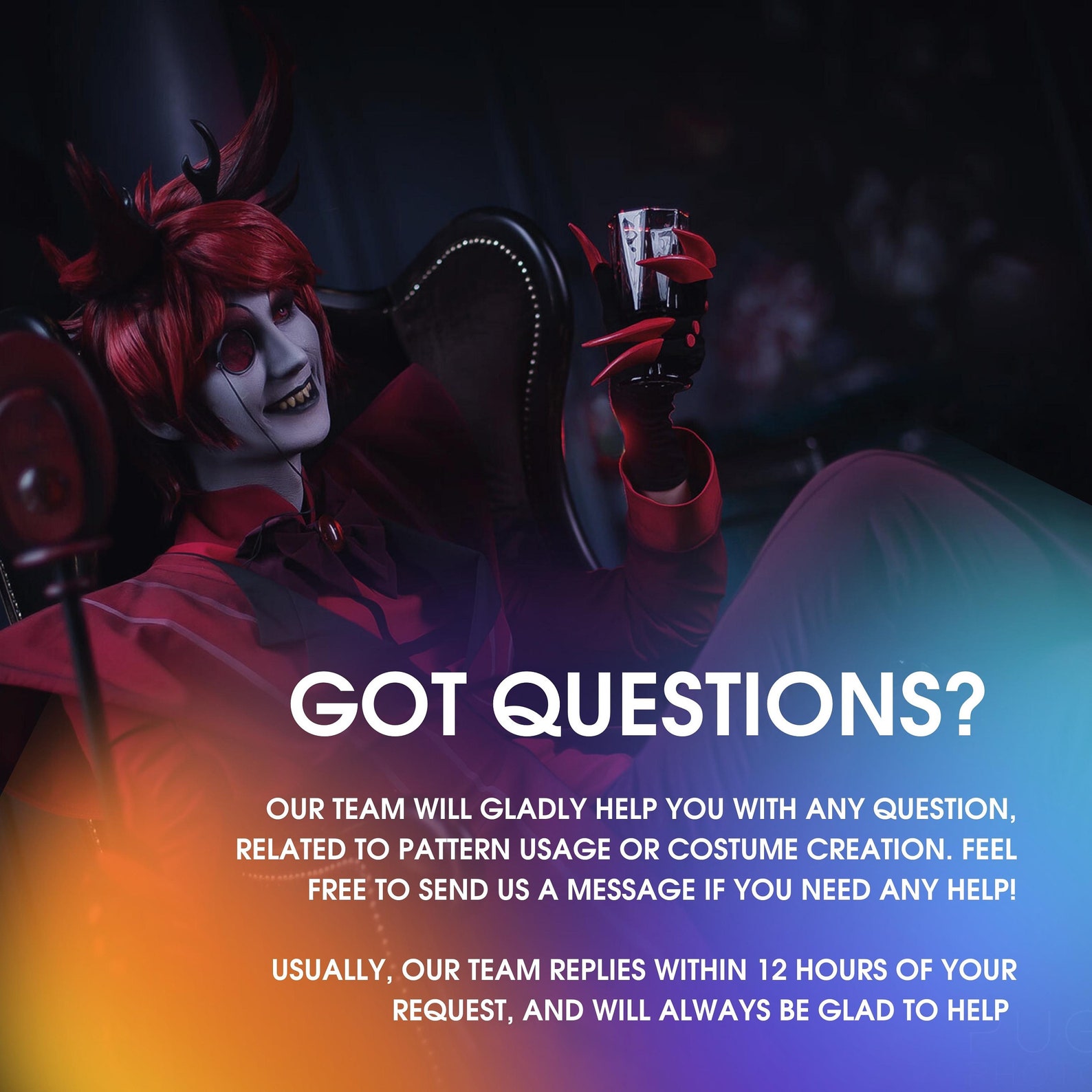 Hazbin Hotel Alastor Radio Demon PDF Cosplay Pattern Coat Only Digital ...