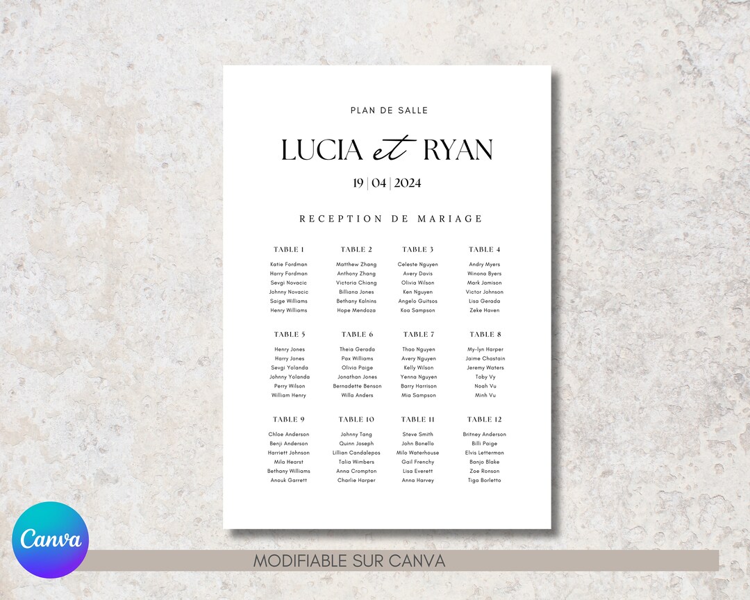 Seating Plan Wedding Seating Plan Modern Seating Plan - Etsy Australia