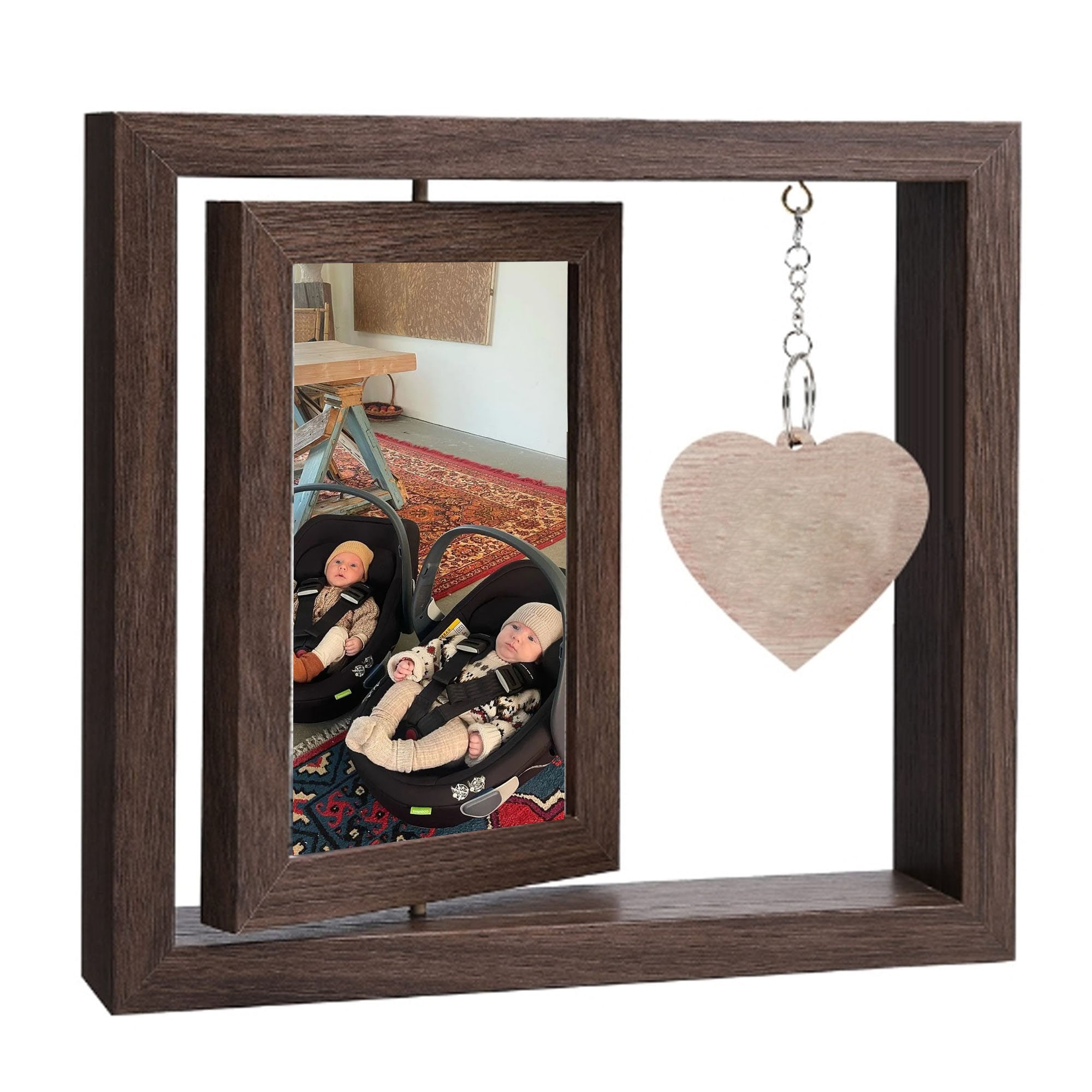 Customized Rotating Picture Frame Table Personalized Photo Valentine's ...