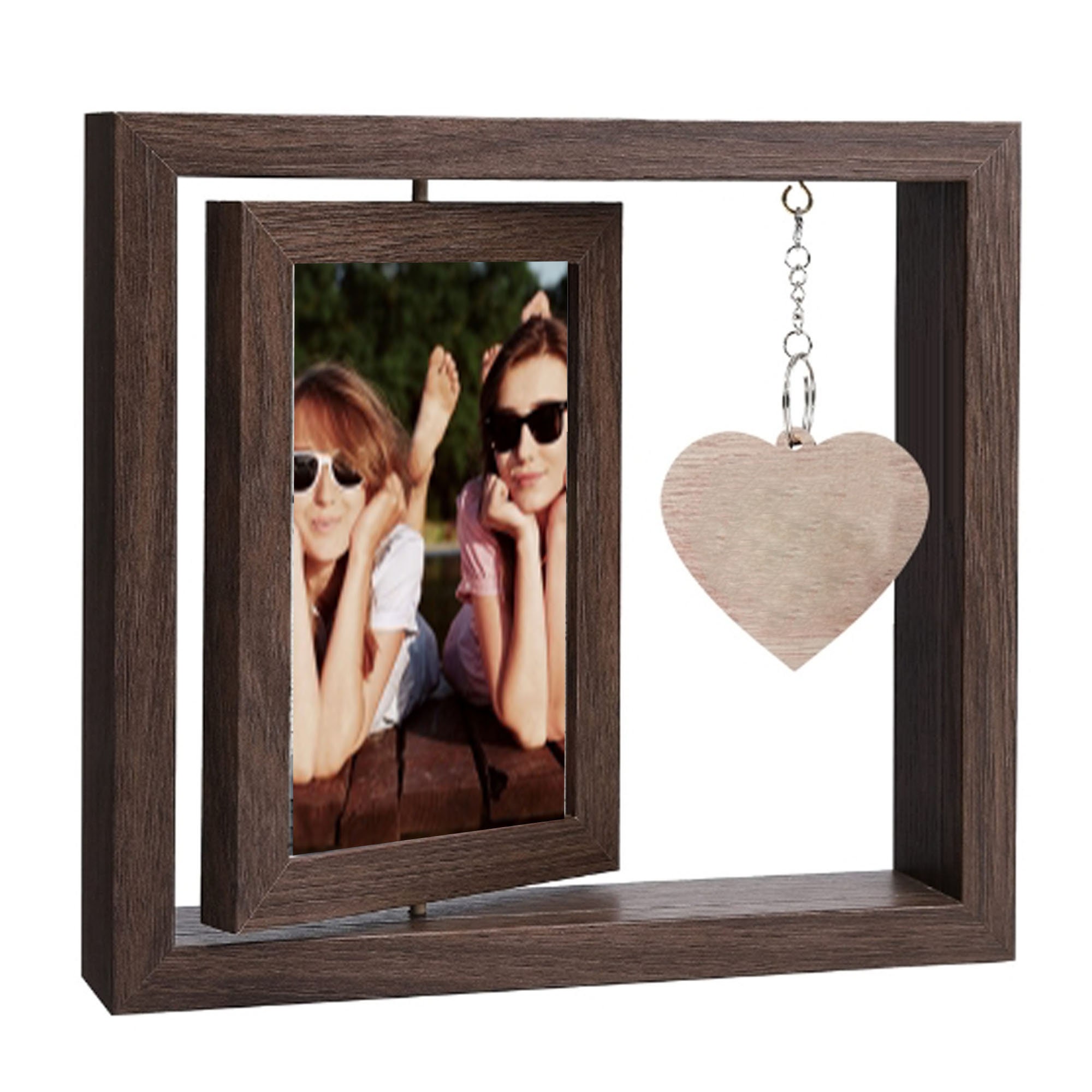 Customized Rotating Picture Frame Table Personalized Photo Valentine's ...