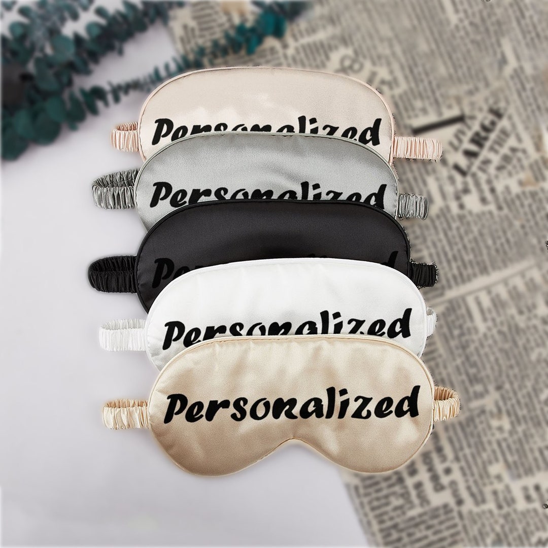 Custom Satin Eye Mask Personalized Name Eye Mask for - Etsy