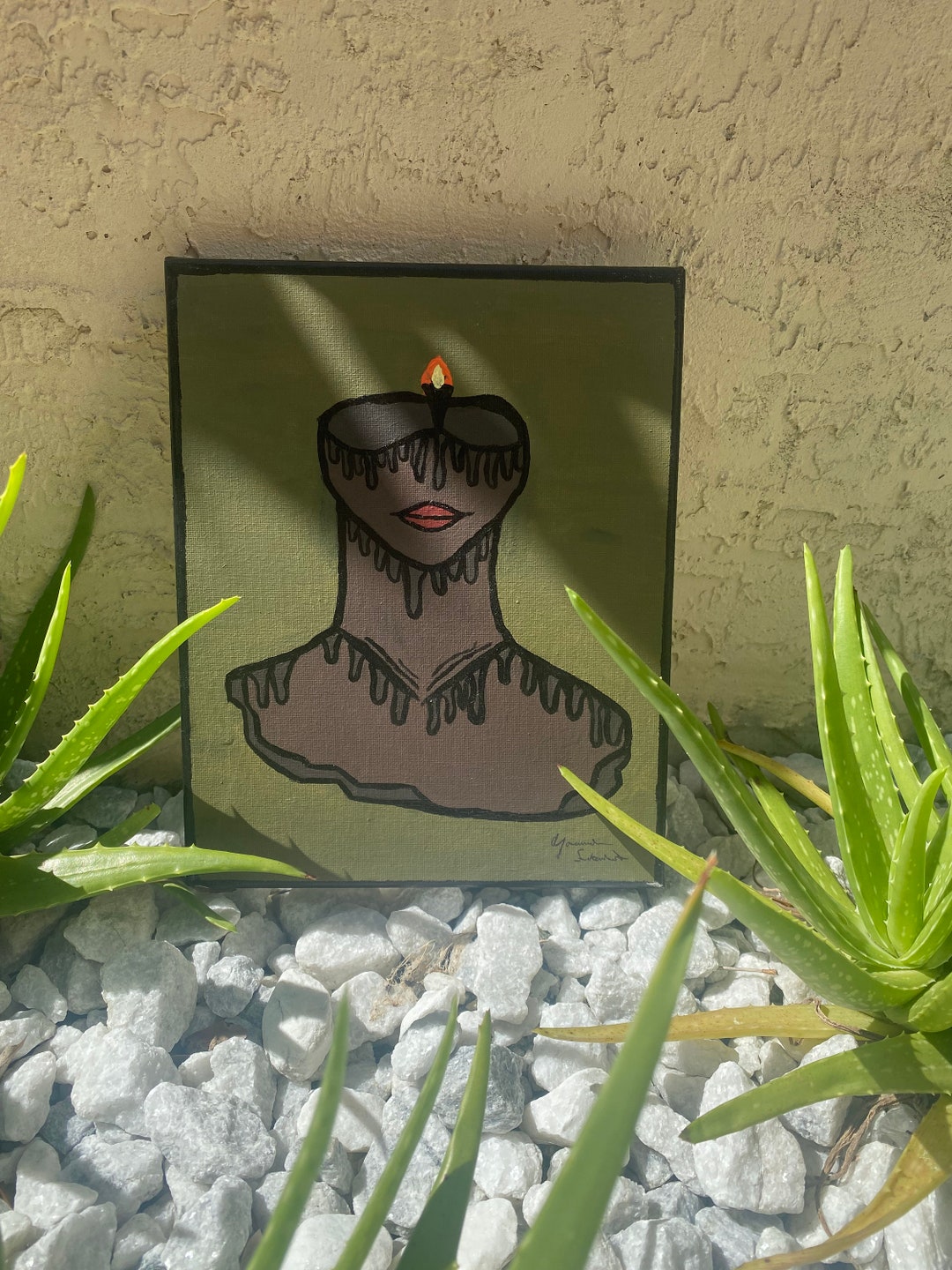 Melting Person Painting Handmade Custom - Etsy