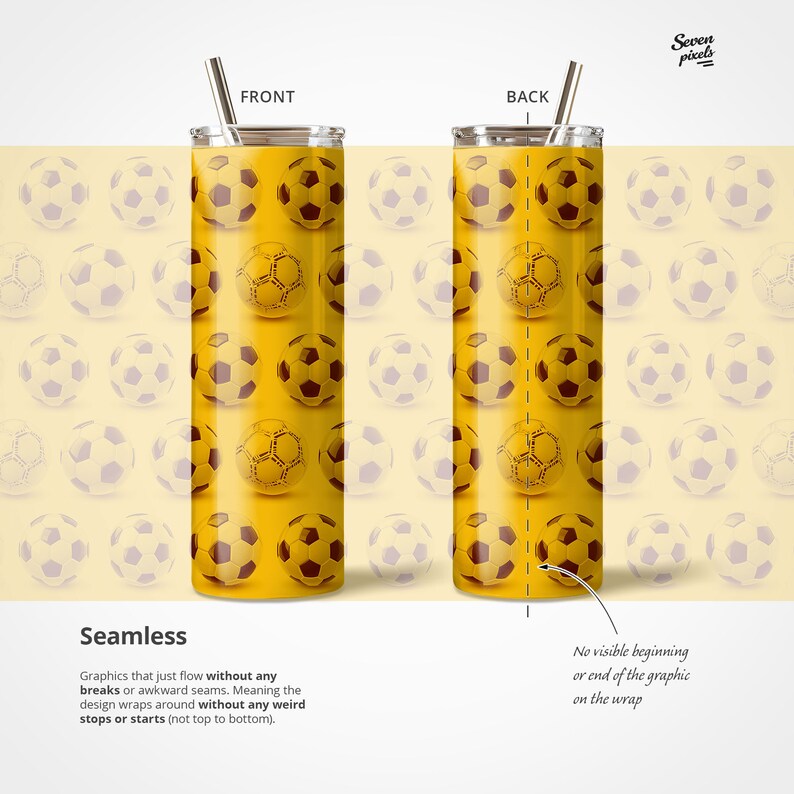 Yellow Soccer Ball Wrap, Sublimation Design, Soccer Coach Gift, Fantasy ...