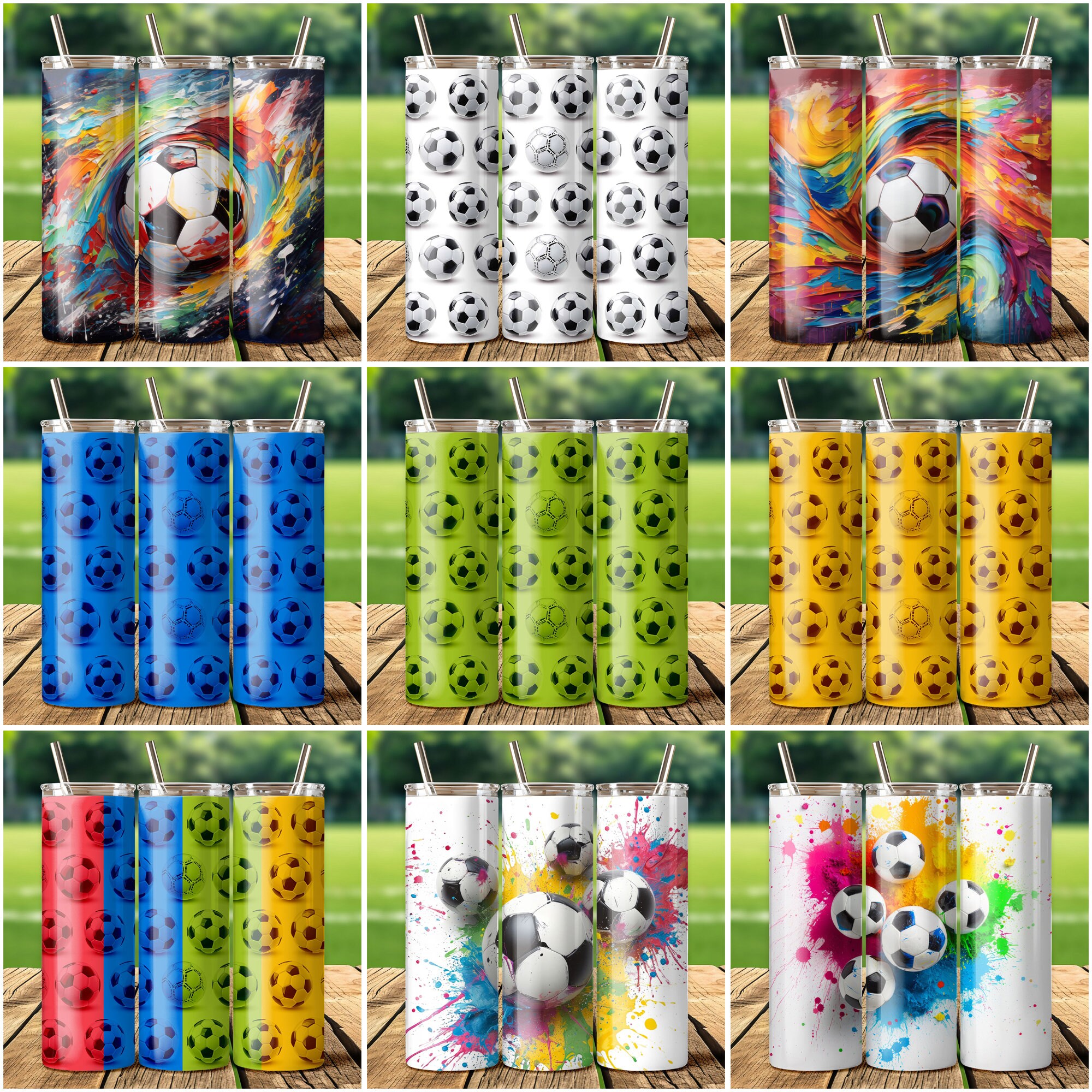 Soccer Tumbler Wrap Bundle, Personalized Gift, Add Your Own Name, 20oz ...