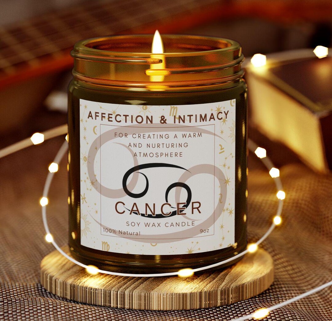 Cancer Zodiac Scented Sensual Candle, Gift for Cancer, Bedroom Candle ...