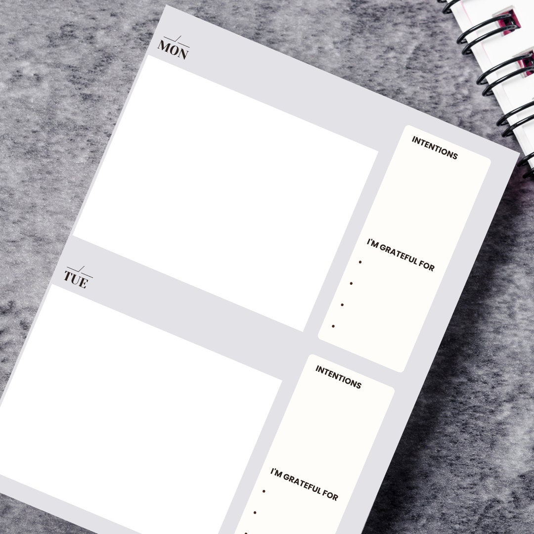 Simple Weekly Plan PDF Printable - Etsy