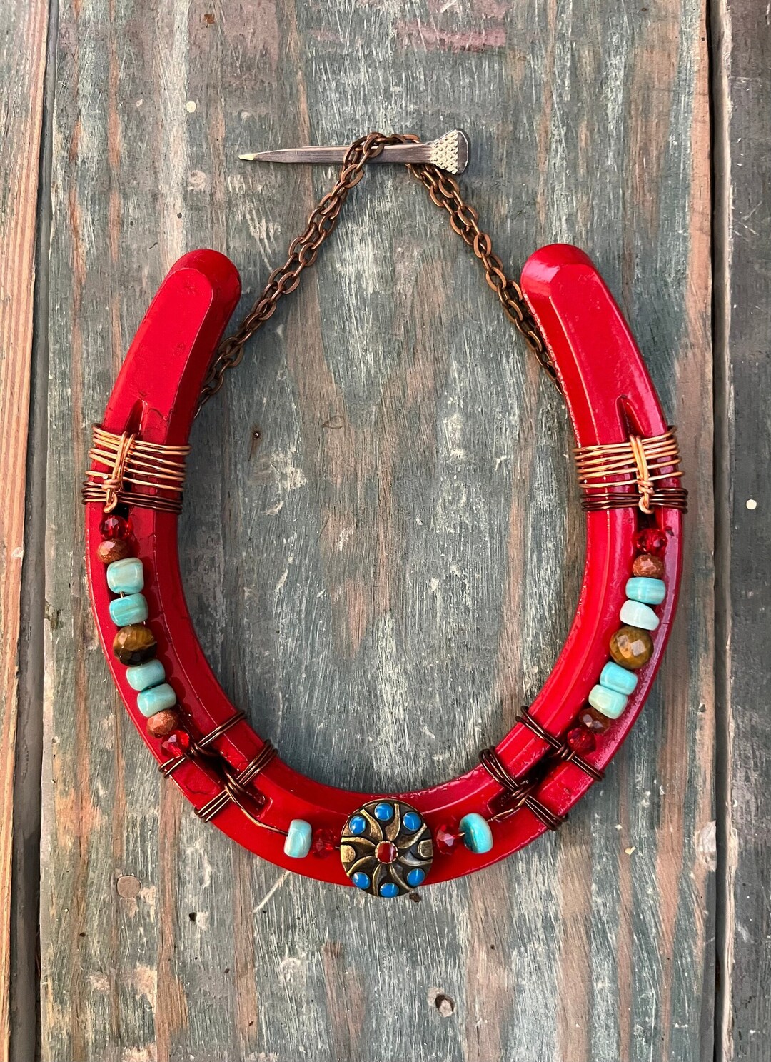 FASD Awareness Red Shoes Rock FASD Advocacy Hand Crafted Horseshoe Art ...