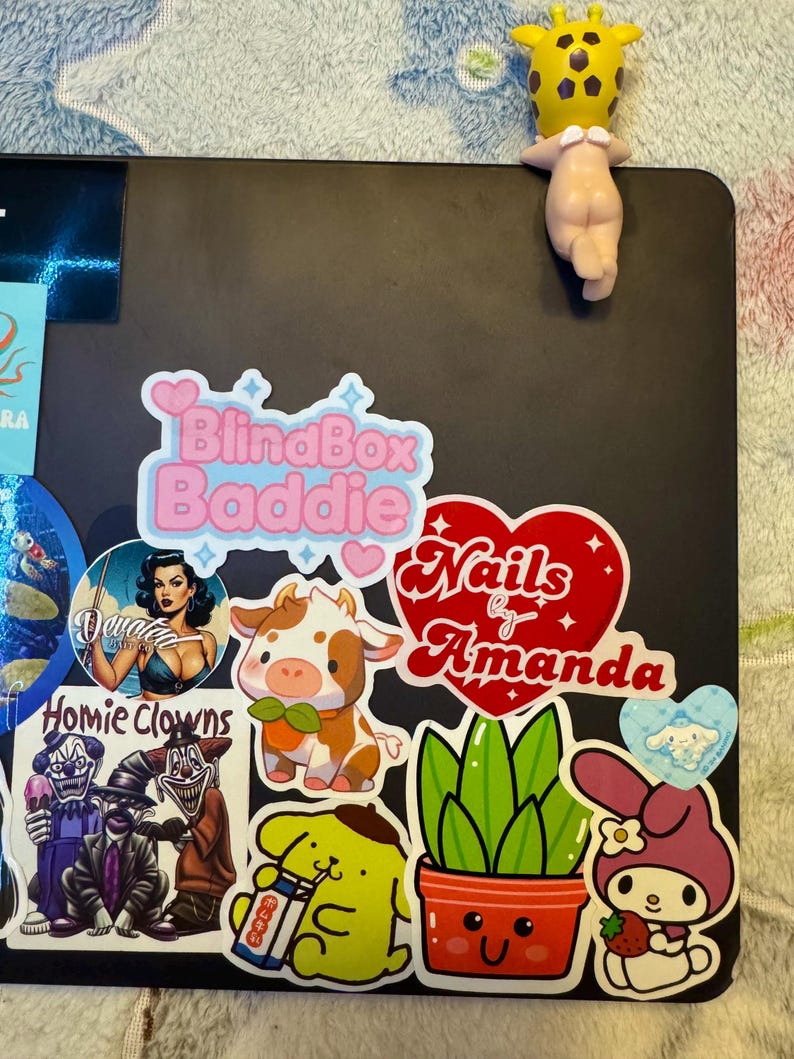 Blindbox Baddie Kawaii Logo Sticker – Holographic/vinyl – Pop Mart ...