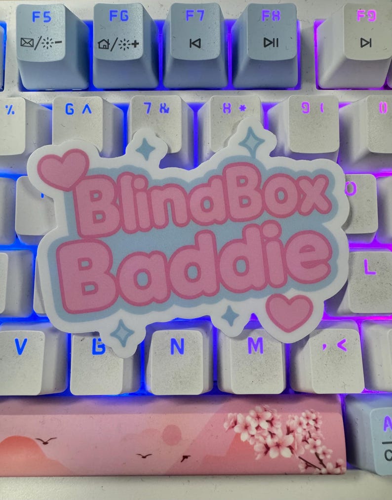 Blindbox Baddie Kawaii Logo Sticker – Holographic/vinyl – Pop Mart ...