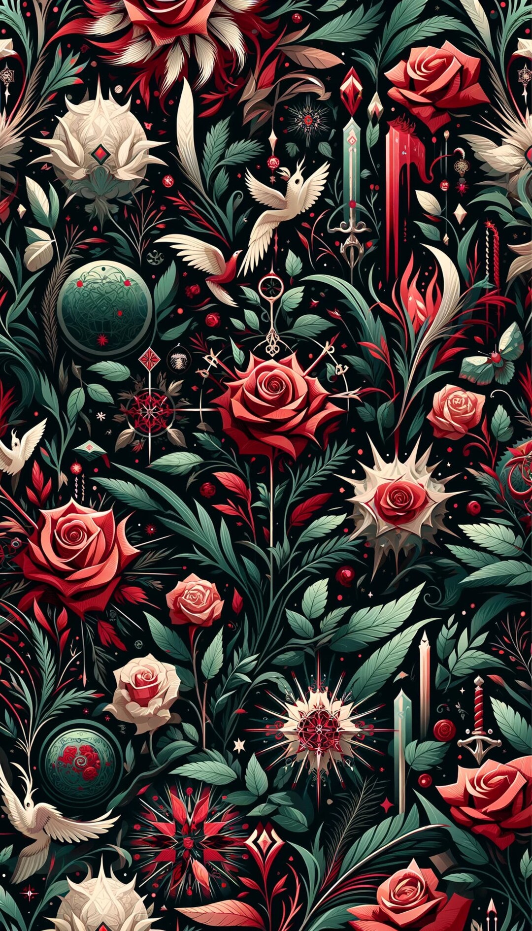 Enchanted Spring Court Digital Wallpaper - Inspired by "a Court of ...