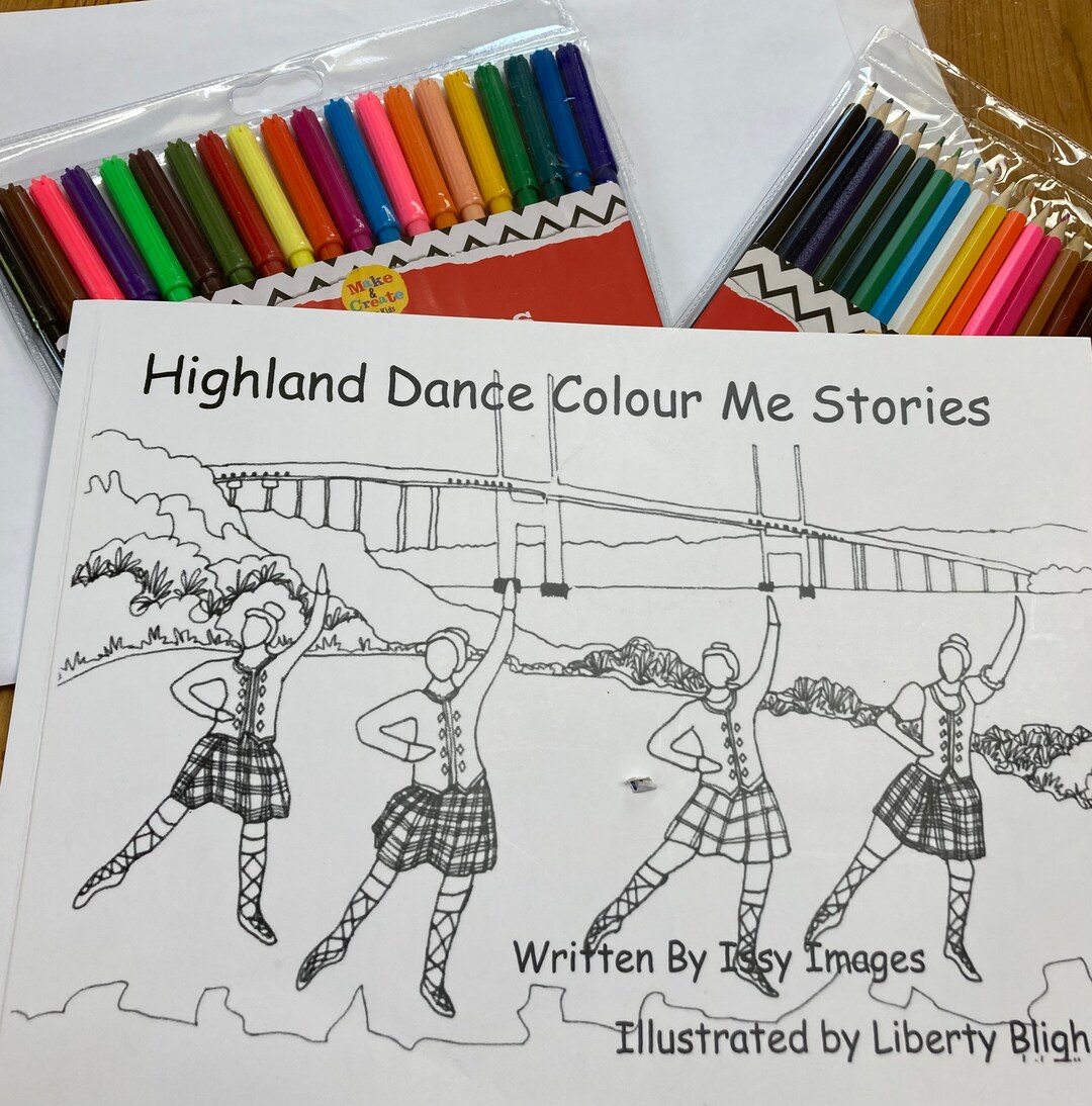 Highland Dance Story Colouring Book - Etsy
