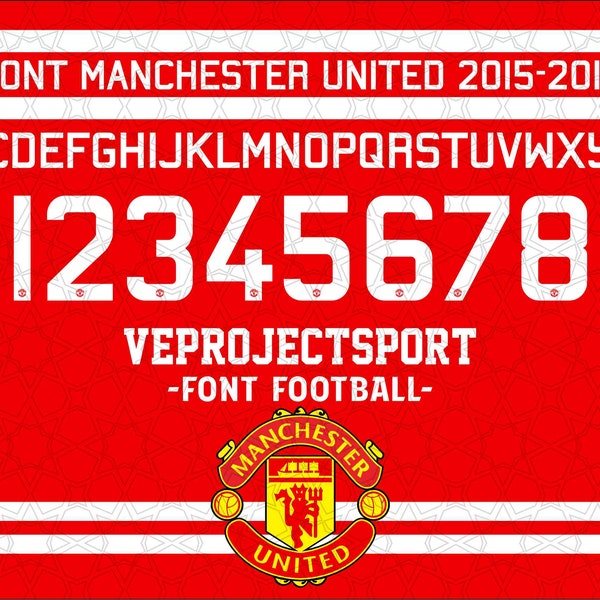 Manchester United Font - Etsy