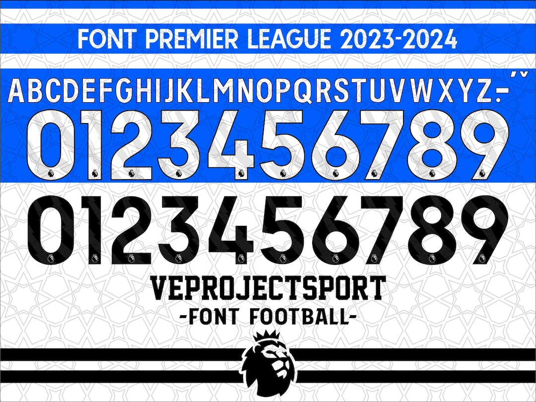 Font Premier League 2023-2024 Vector File AI CDR EPS Otf / - Etsy