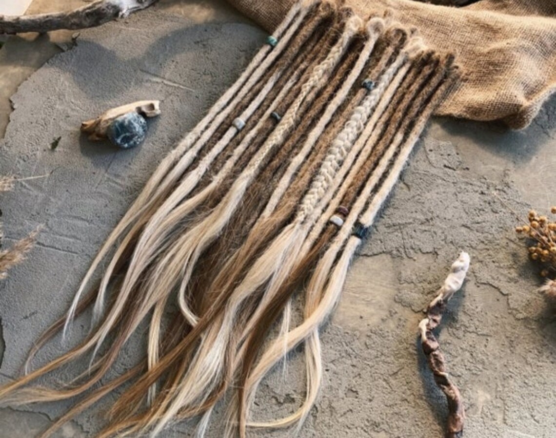 10 Real Hair Loop Dreadlock Extensions - Etsy