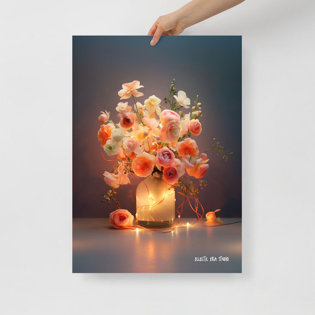 Flower Bouquet Poster - Etsy