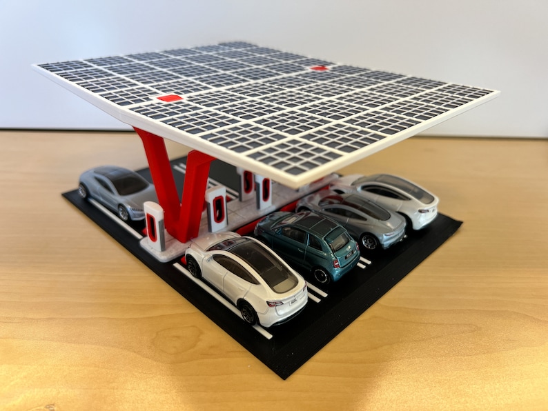 Tesla Charging Station Diorama Kit 1:64 Scale for Hotwheel Matchbox ...