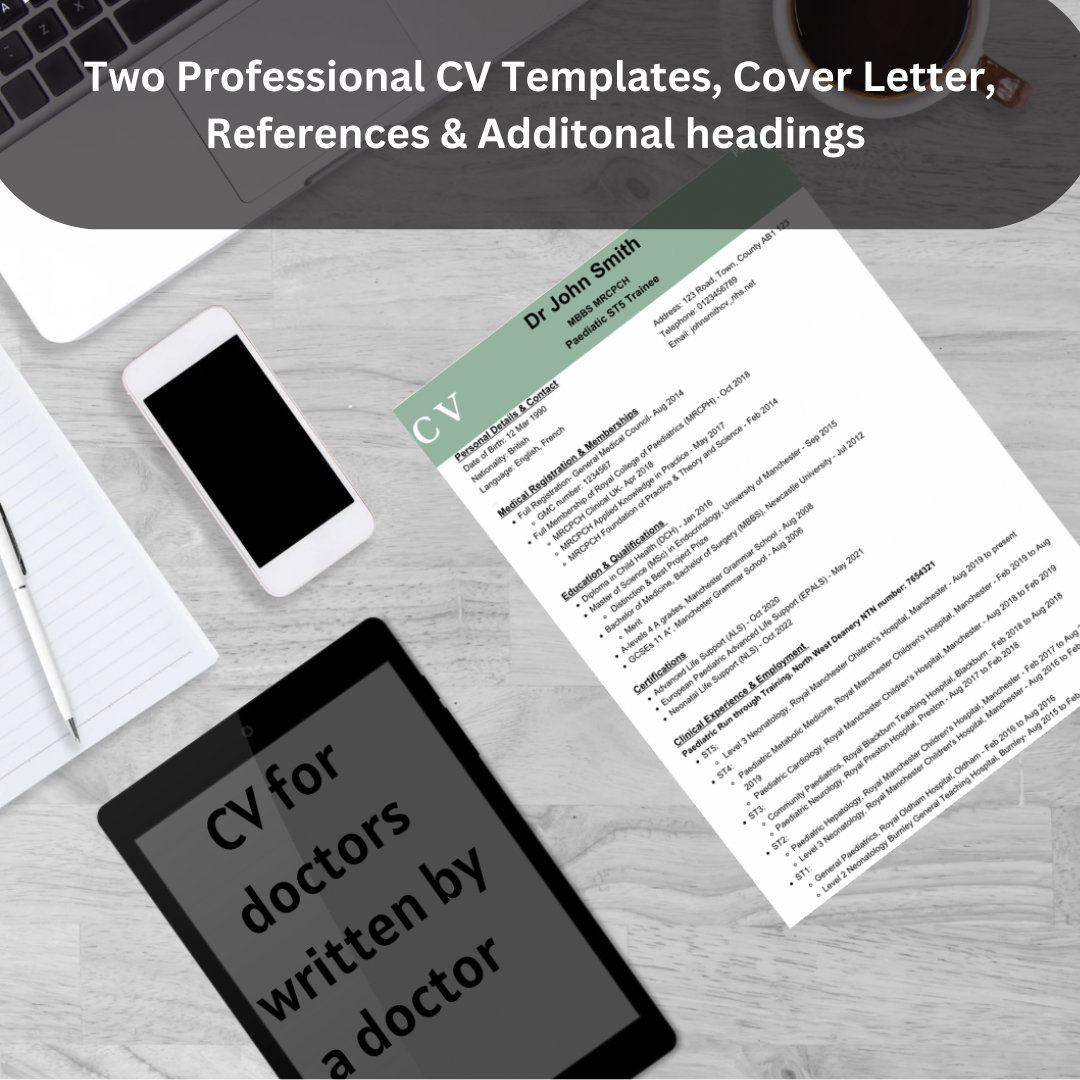 Professional Medical CV Templates Junior Doctors, Medical Resume UK ...