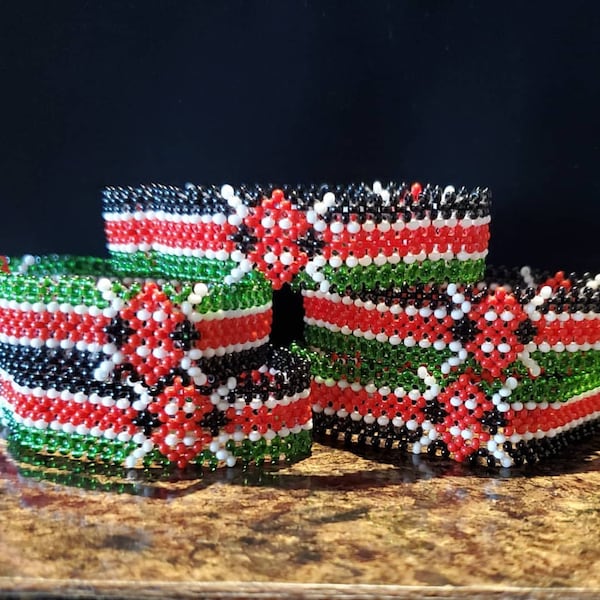 Kenya Custom Flag Bracelet - Etsy