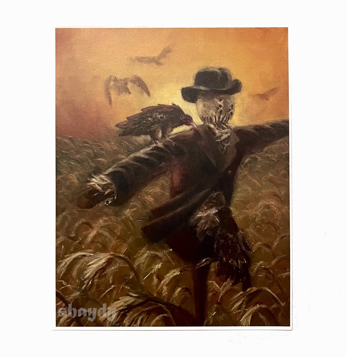 Creepy Scarecrow Art Print, Dark Fantasy Nightmare Artwork, Surreal ...