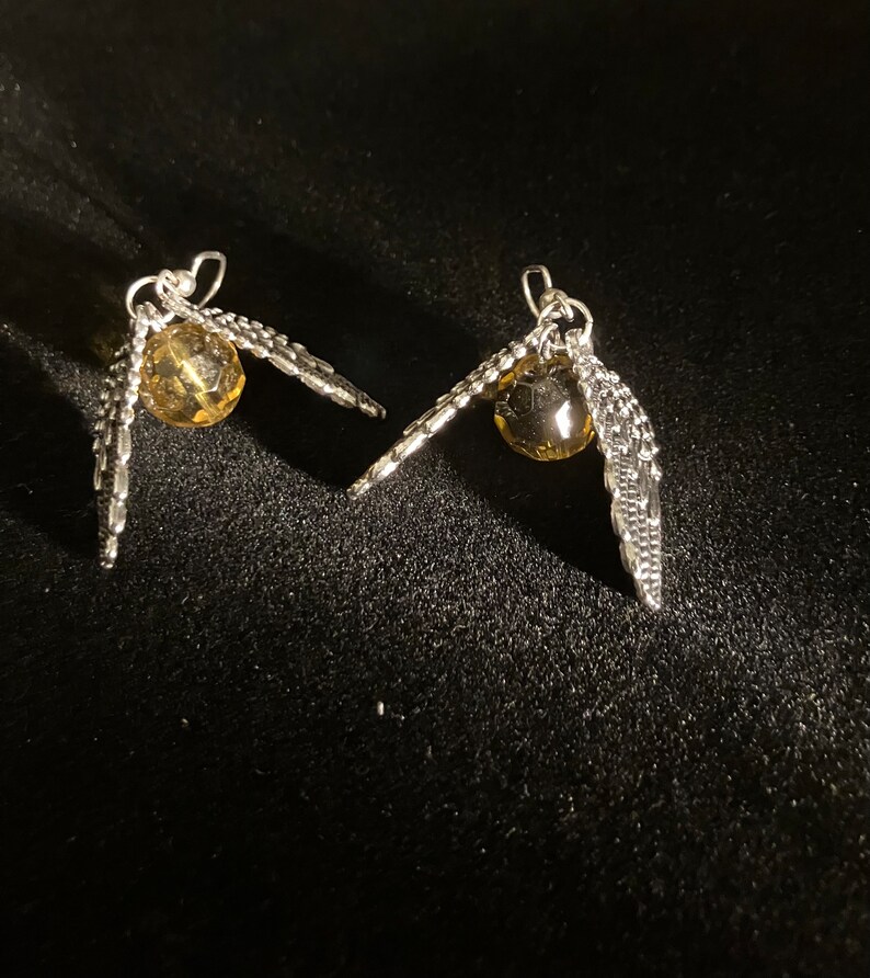 Harry Potter Golden Snitch, HP Wizarding World Earrings, Flying Snitch ...