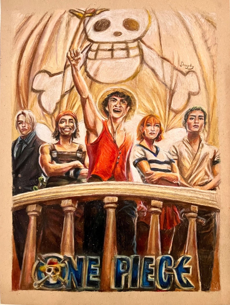 ORIGINAL Live Action One Piece Fanart, Straw Hat Crew Colored Pencil ...