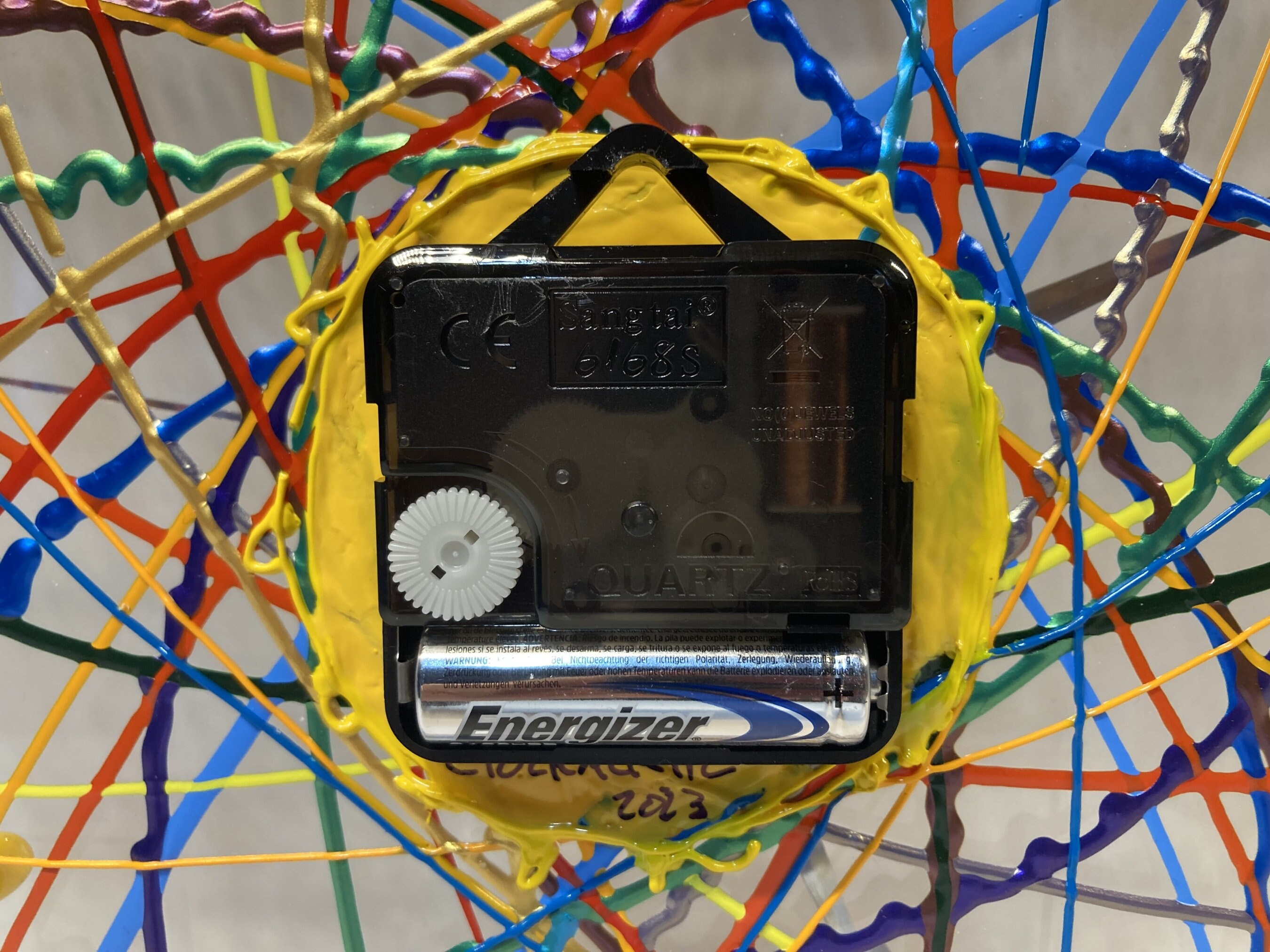 Funky Fused Glass on Plexiglass Wall or Tabletop Clock. - Etsy