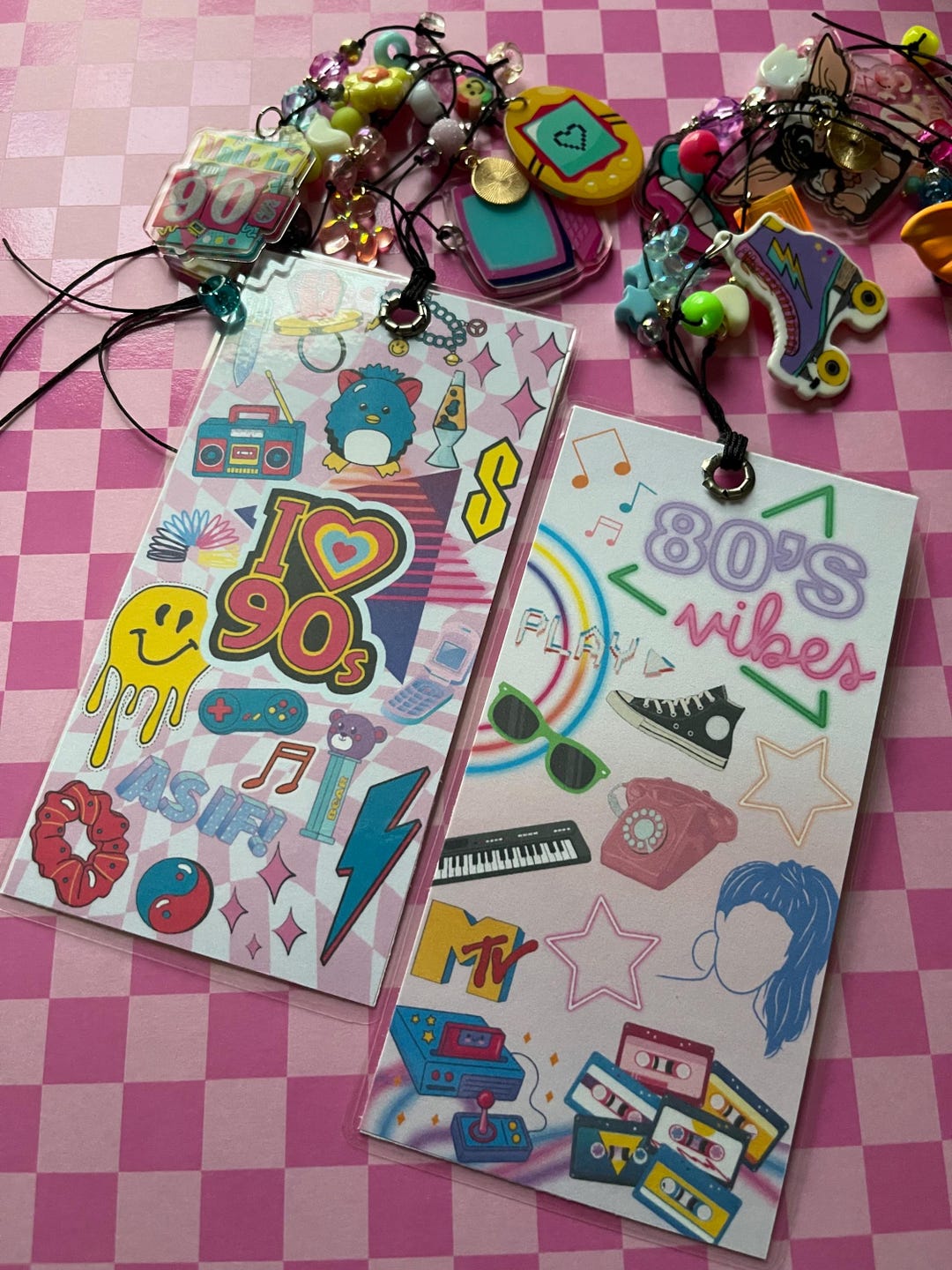 80s & 90s Theme Junk Journal Charm/bookmark - Etsy