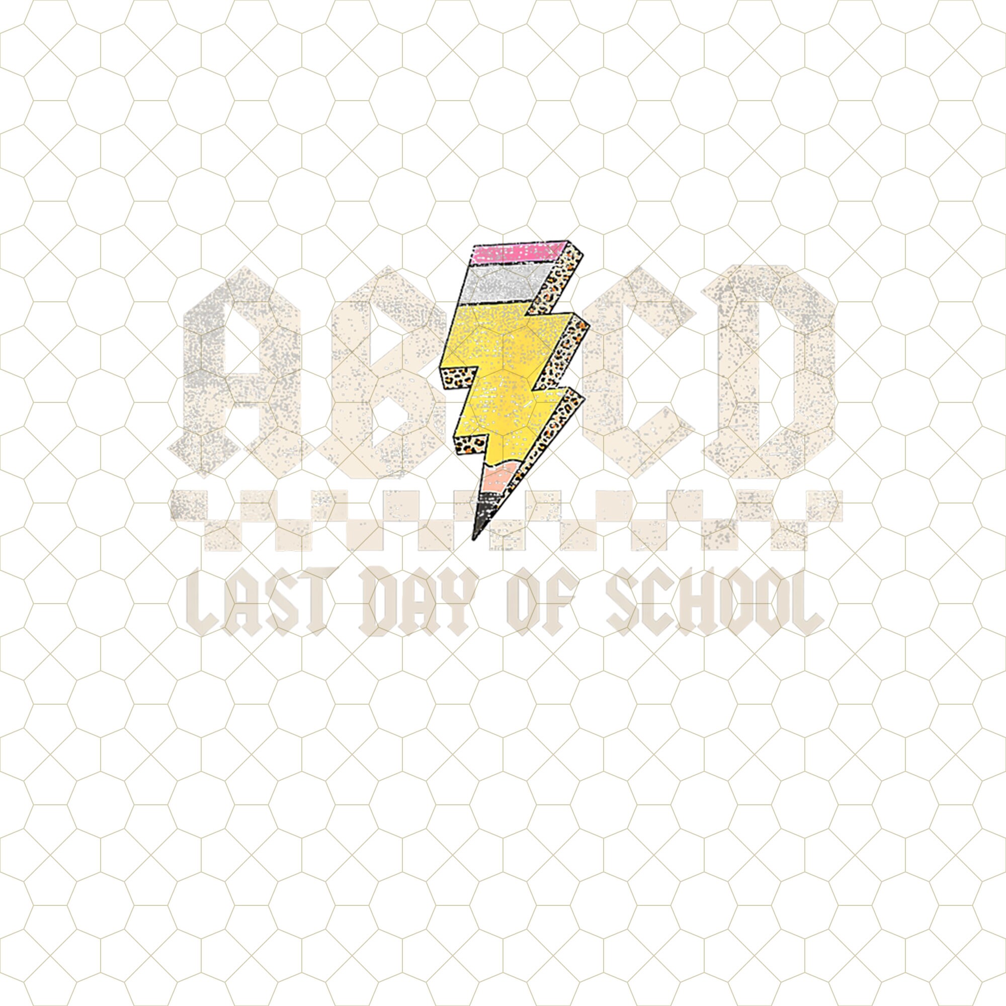 ABCD Last Day of School Pencil Lightning Student Png, ABCD Alphabets ...