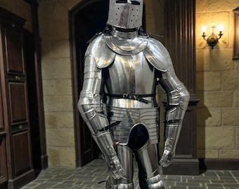 Medieval Gothic Full Plate Armor Suit: Full Body Steel Knight Costume ...
