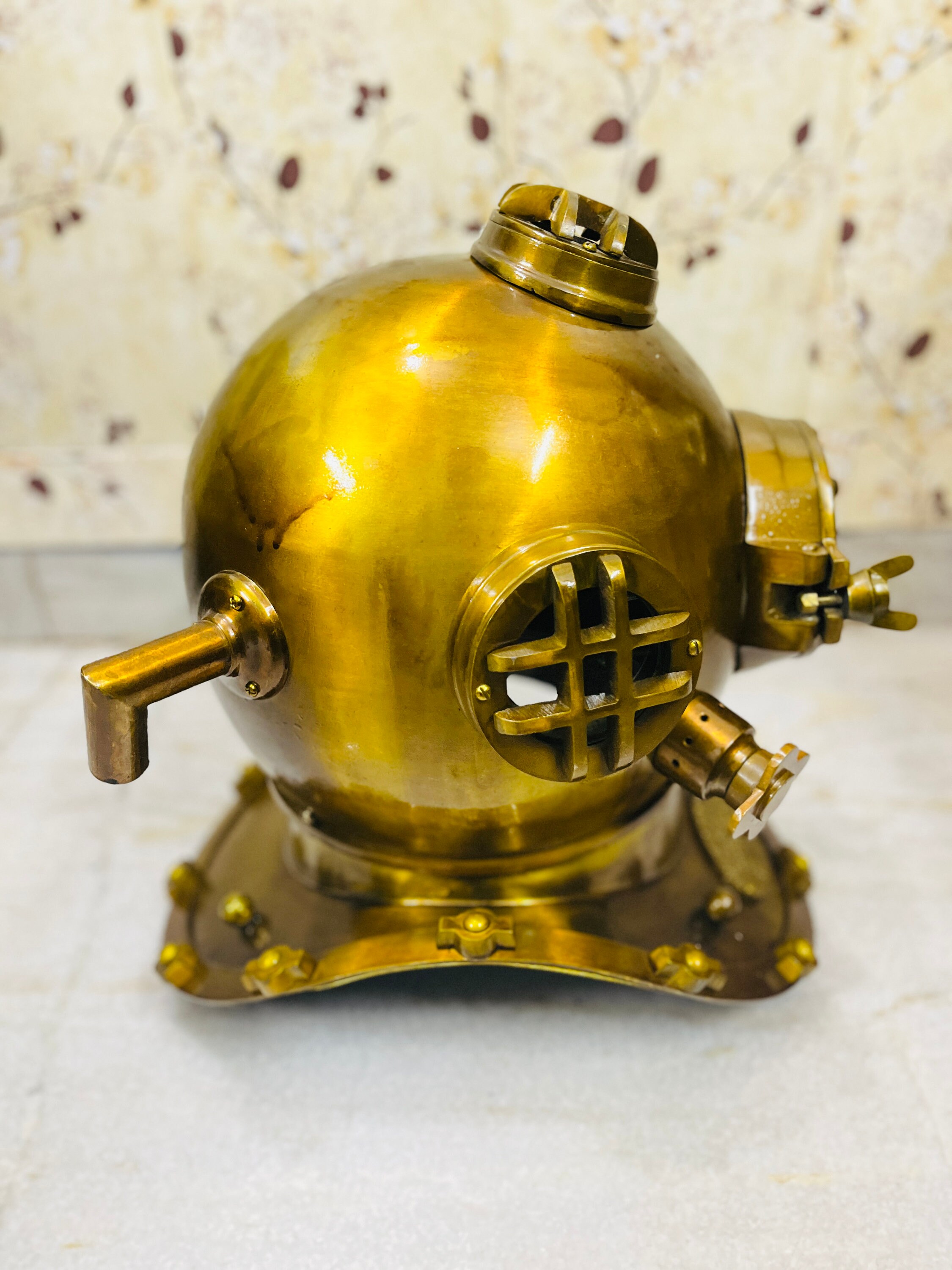 US Navy Mark V Diving Helmet Replica: Full Size Aluminum Command Finish ...