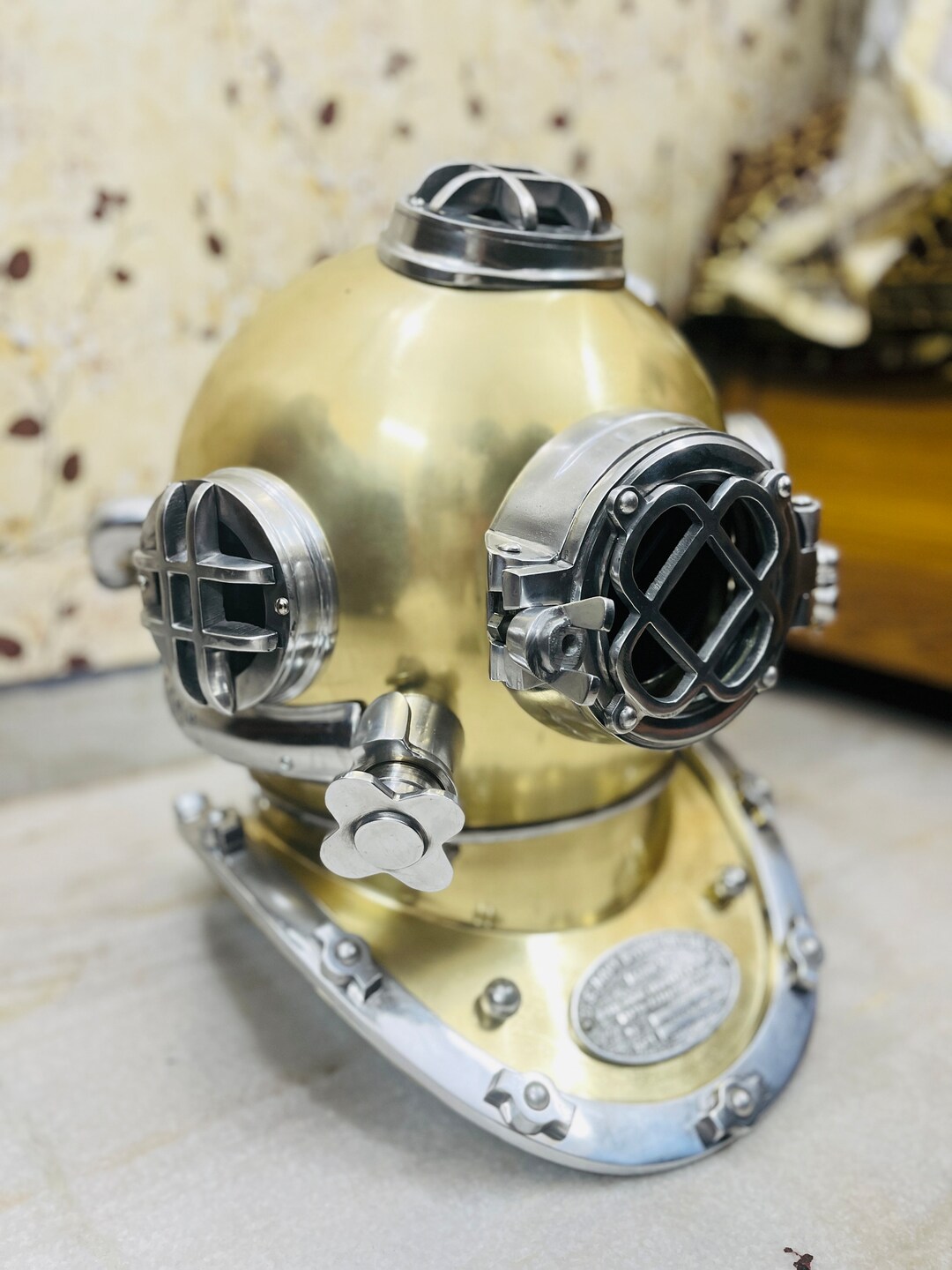 US Navy Mark V Diving Helmet: Full Size Copper Antique Replica - Etsy