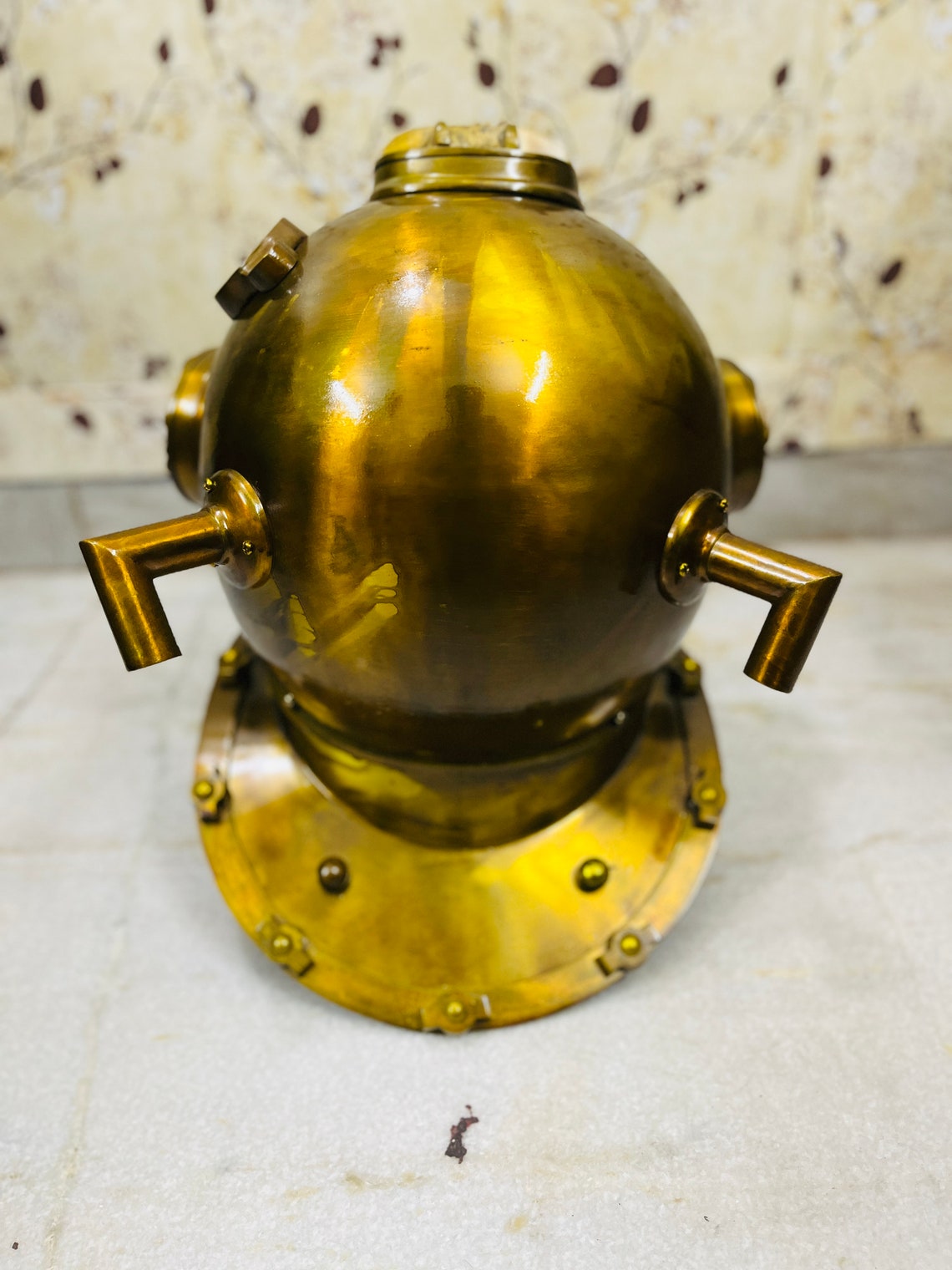 US Navy Mark V Diving Helmet Replica: Full Size Aluminum Command Finish ...