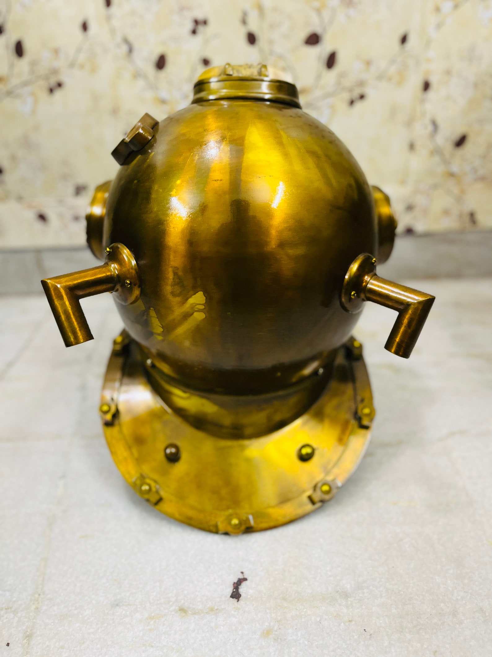 US Navy Mark V Diving Helmet Replica: Full Size Aluminum Command Finish ...