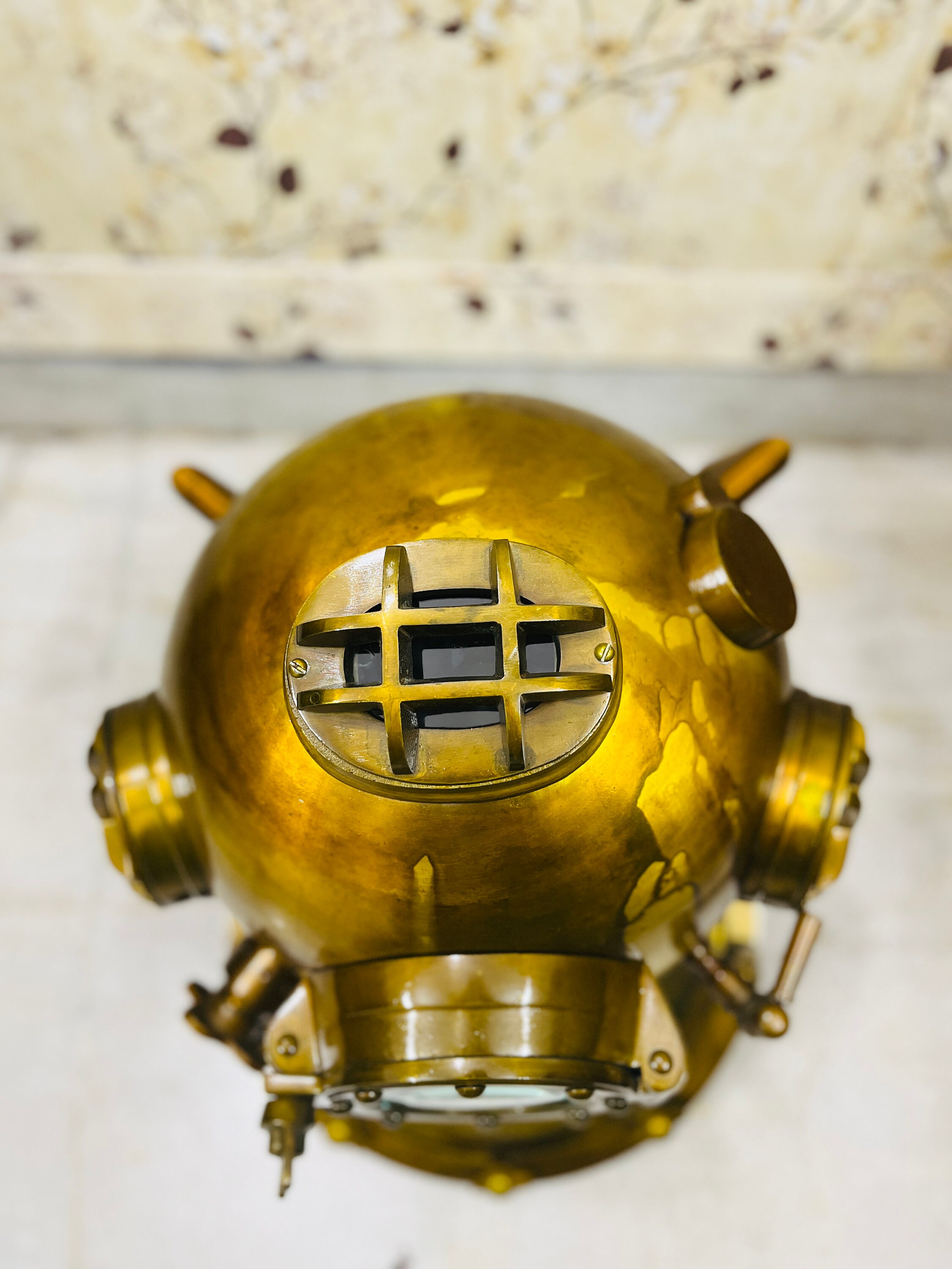 US Navy Mark V Diving Helmet Replica: Full Size Aluminum Command Finish ...
