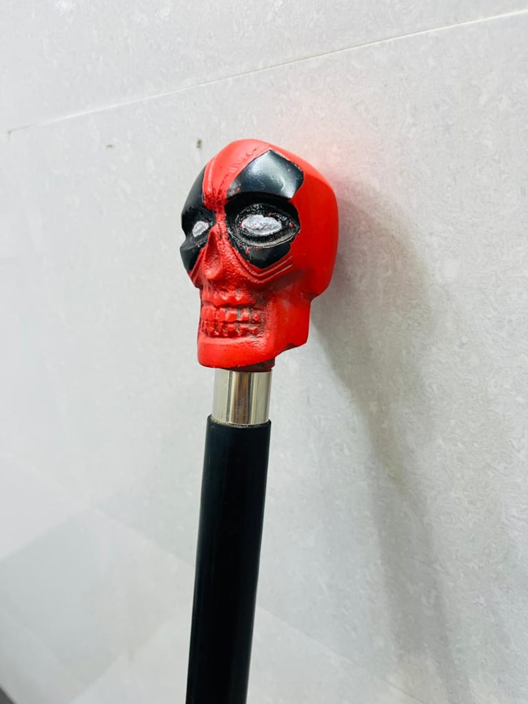 Deadpool Head Handle Walking Stick - 3 Fold - Rosewood Cane - Etsy