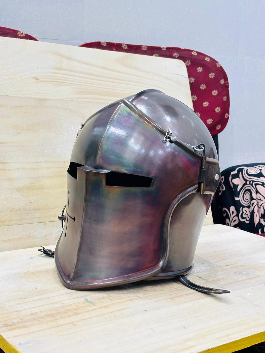 Medieval Spartacus Fantasy Barbuta Helmet Knight Helmet Black Finish - Etsy