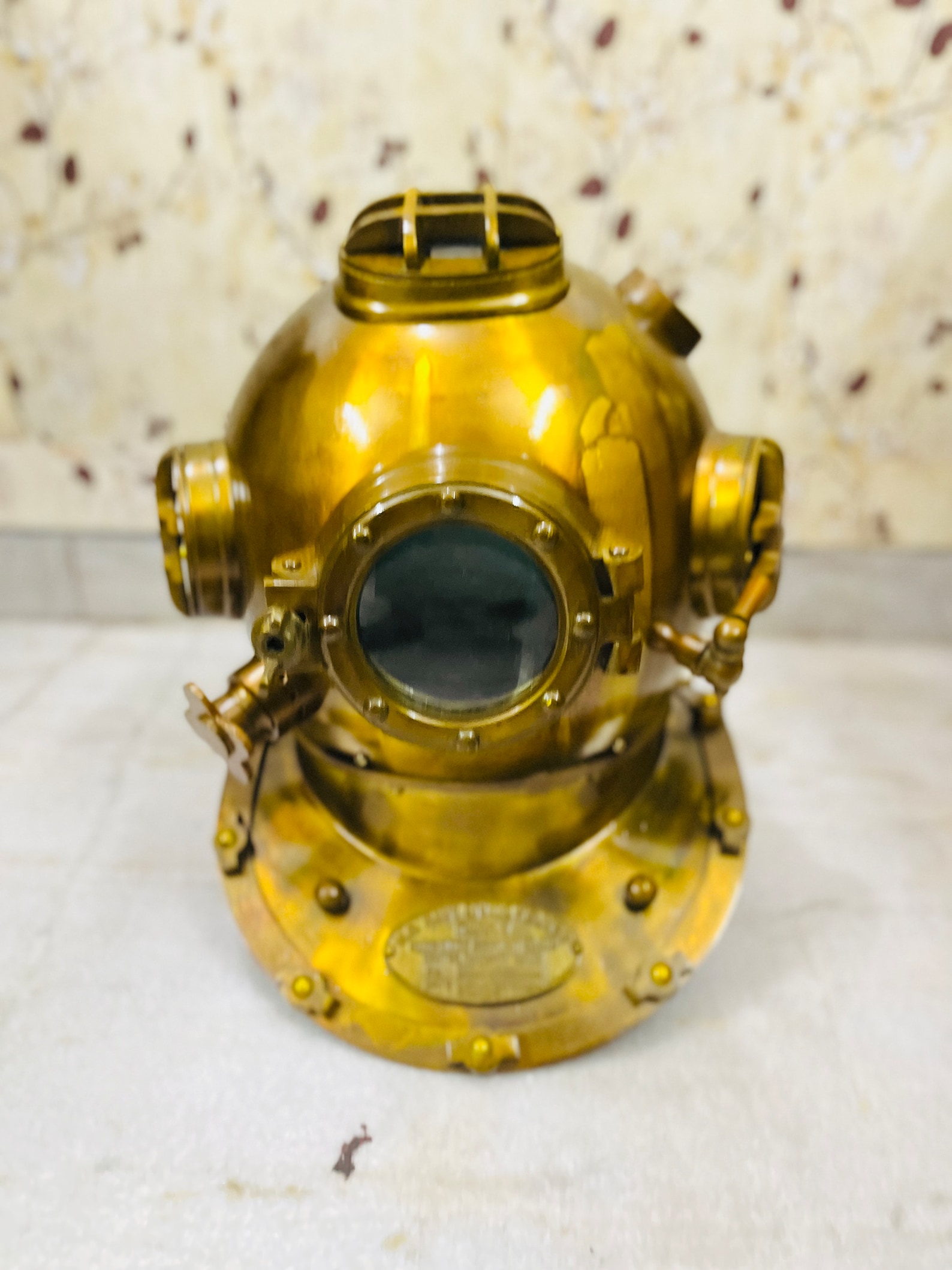 US Navy Mark V Diving Helmet Replica: Full Size Aluminum Command Finish ...