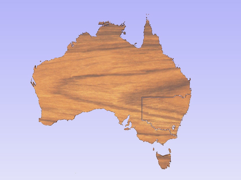 Digital Australia Map Drawing Dxf Svg Ai Png Files - Etsy Australia