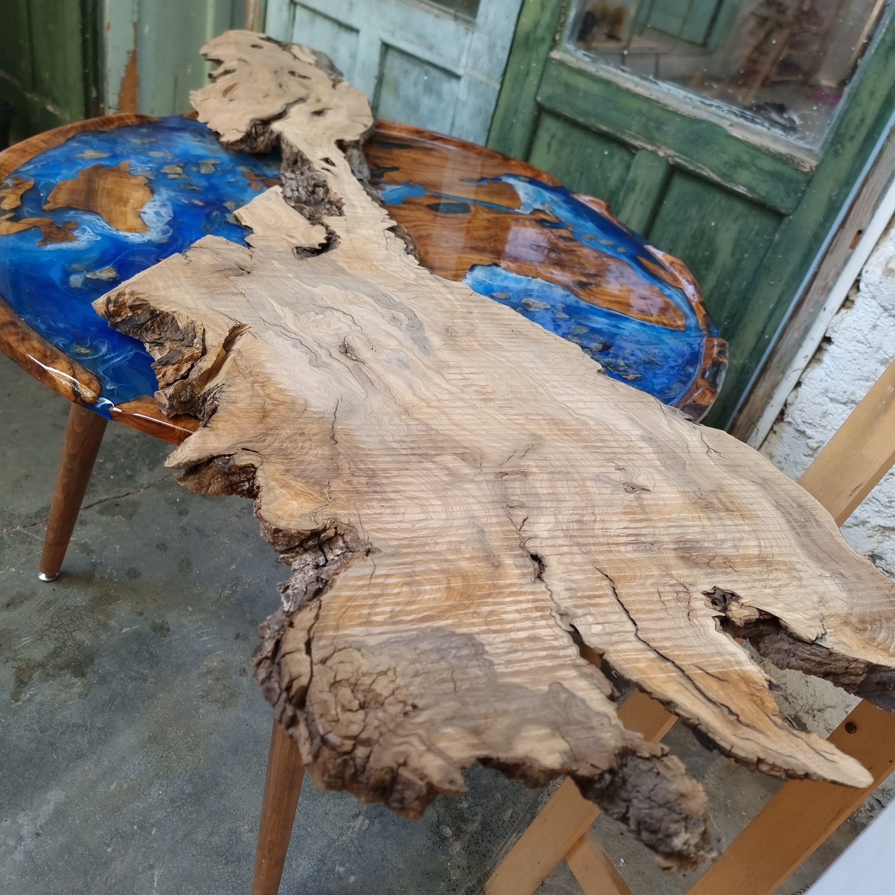 Olive Wood Live Edge Blank - Perfect for Resin Projects, Coffee Tables ...