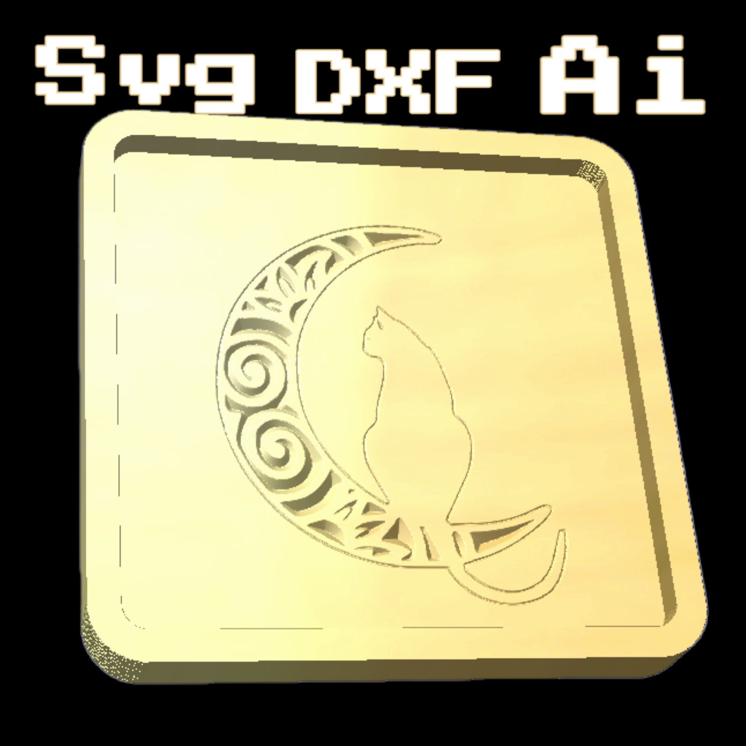 V-carve Cat Tray Design , Vector Files for Cnc Routers | Svg , Ai , Dxf ...