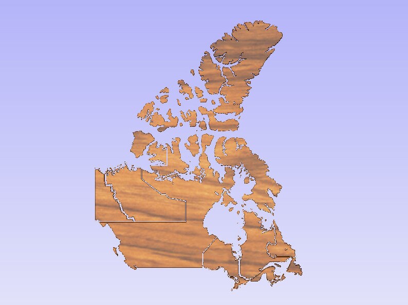 Digital Canada Map Drawing Dxf, Svg, Ai, Png Files Ideal for CNC and ...